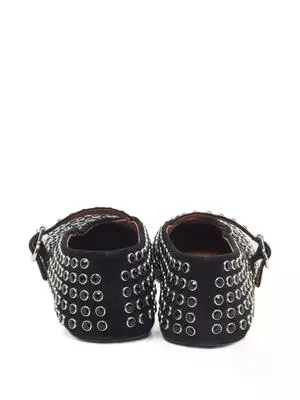 Alaïa Mary Jane Crystal-embellished Ballet Flats