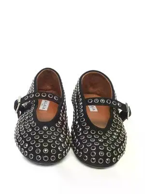 Alaïa Mary Jane Crystal-embellished Ballet Flats