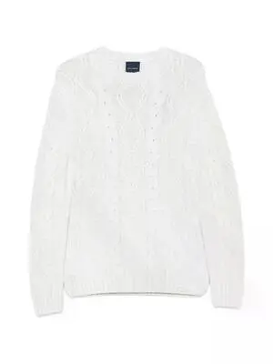 Paul & Shark Cable-knit Wool Sweater - White