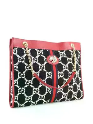 Gucci Rajah Chain Gg Tweed Large Tote Bag