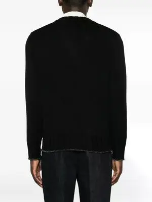 THE AMHANTE Ribbed-trim Raw-edge Sweater