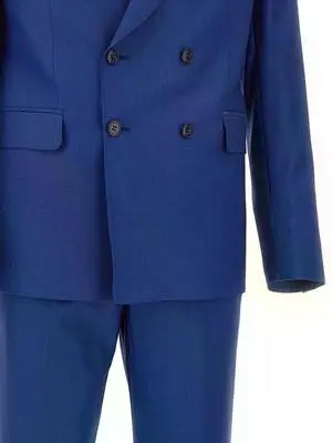 Brian Dales Double-breasted Peak-lapel Suit - Blue