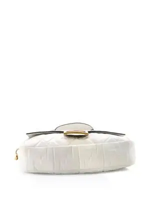 Fendi Baguette Nm Bag Zucca Embossed Leather Medium Crossbody Bag