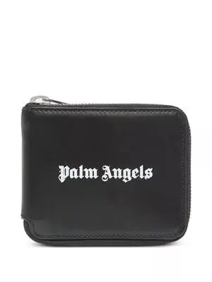 Palm Angels Logo-print Zip-around Wallet - Black
