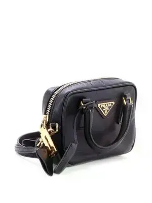 Prada Bauletto Bag Saffiano Leather Mini Crossbody Bag - Black