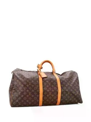 LOUIS VUITTON Monogram Canvas Keepall Travel Bag 60