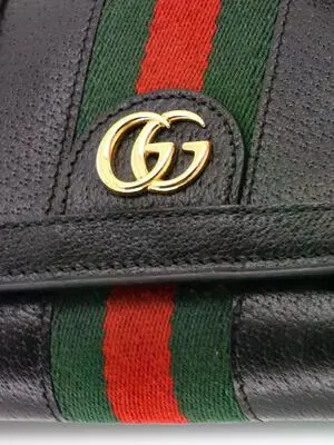 Gucci Ophidia Card Case Wallet Leather Small Wallets - Black