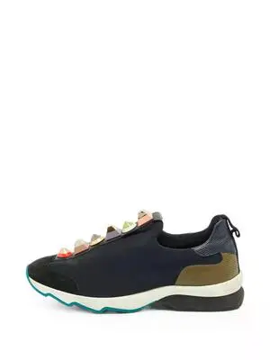 Fendi Stud-embellished Slip-on Sneakers - Black