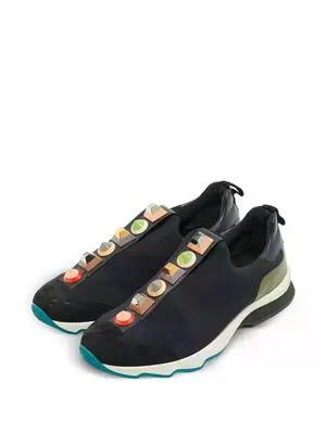 Fendi Stud-embellished Slip-on Sneakers - Black