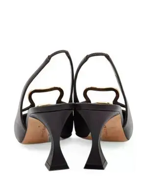 Manolo Blahnik Nikkal Buckle Slingback Pumps