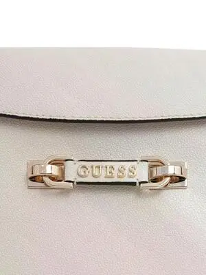 Guess Logo-plaque Pebbled Tote Bag
