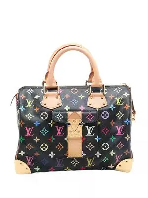 LOUIS VUITTON Monogram Multicolore Speedy 30 Boston Bag - Black