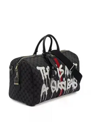 Balenciaga X Gucci Medium The Hacker Project Graffiti Holdalls Bag