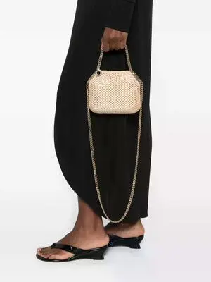 Stella McCartney Falabella Crystal-embellished Mini Tote Bag - Neutrals