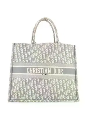 Dior Book Oblique Canvas Large Tote Bag - Grey