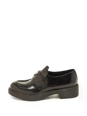 Prada Brushed Leather Chunky Loafers