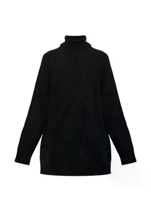Yohji Yamamoto Ribbed-knit Turtleneck Sweater - Black