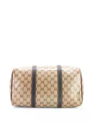 Gucci Joy Boston Bag Gg Coated Canvas Large Satchel