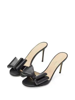 Mach & Mach Le Cadeau Bow-detail Sandals - Black