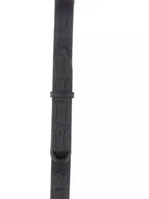 Orciani Nobuckle Crocodile-effect Suede Belt