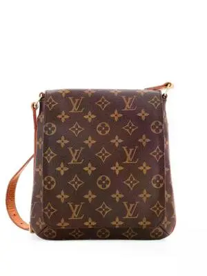 LOUIS VUITTON Musette Salsa Handbag Monogram Canvas Pm Shoulder Bag - White