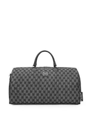 Philipp Plein Denim Weekend Bag Jacquard Monogram - Grey