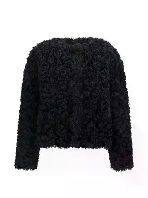 KRISTINA TI Textured-finish Coat - Black