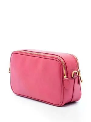 Prada Saffiano Mini Double Zip Camera Cross Body Bag