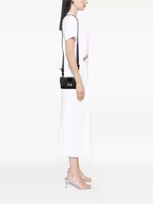 Fendi Zucca Canvas Convertible Baguette Pouch Cross Body Bag - Black