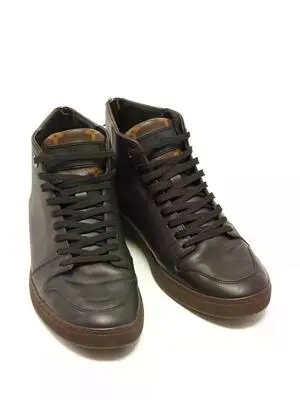 LOUIS VUITTON Line Up Monogram High-top Sneakers - Black