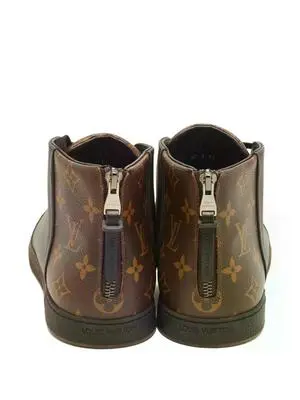 LOUIS VUITTON Line Up Monogram High-top Sneakers - Black