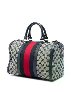 Gucci 2016-2026 Medium Gg Canvas Web Joy Boston Bag Satchel