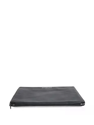 Balenciaga Logo Zipped Portfolio Pouch