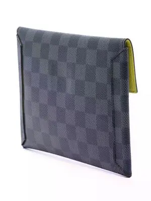 LOUIS VUITTON 2019 Damier Graphite Alpha Pochette Mm Clutch Bag - Black
