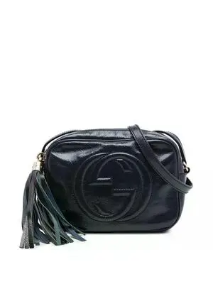 Gucci 2016-2026 Patent Soho Disco Crossbody Bag - Blue