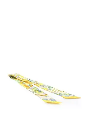 Hermès 2019-2020 Les Murmures De La Foret Silk Twilly Scarf Scarves - Yellow