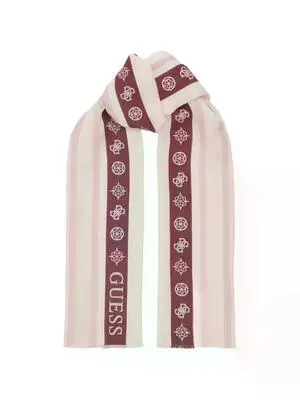Guess 4g Peony Logo Scarf - Neutrals