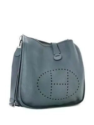Hermès Evelyne Bag Gen Iii Clemence Tgm Crossbody Bag - Blue