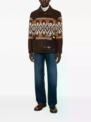 FAY Geometric-pattern Toggle-fastening Jacket