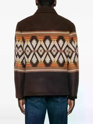 FAY Geometric-pattern Toggle-fastening Jacket