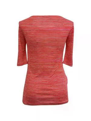 Prada Striped 3/4-sleeve Top