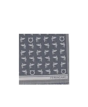 FERRAGAMO Shark Pattern Scarf