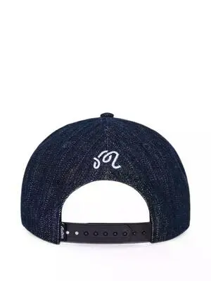 MALBON Foreman Logo-embroidered Denim Cap - Blue