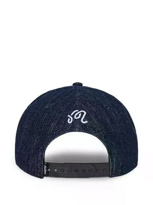 MALBON Foreman Logo-embroidered Denim Cap - Blue