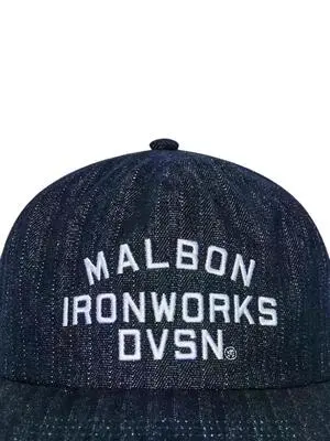MALBON Foreman Logo-embroidered Denim Cap - Blue