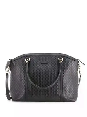 Gucci Britt Convertible Dome Microssima Leather Medium Satchel