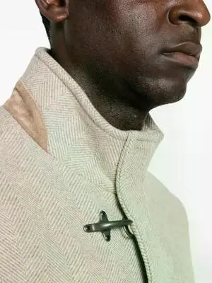 FAY Herringbone-weave Lobster-clasp Coat