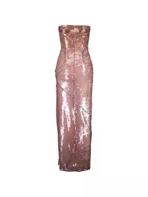 Galvan Sequin-embellished Strapless Maxi Dress
