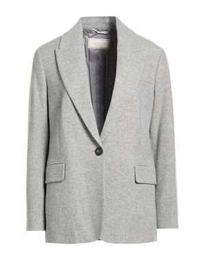 Peserico Blazer Light Size Virgin Wool, Cashmere, Metallic Fiber - Grey