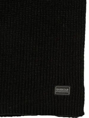 Barbour Sweeper Legacy Logo-patch Scarf And Beanie Hat Set